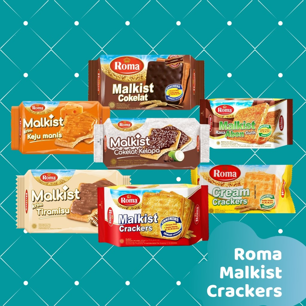 Malkist Roma Malkist Creacker Chocolate Cheese Biscuits Capucino Cream ...