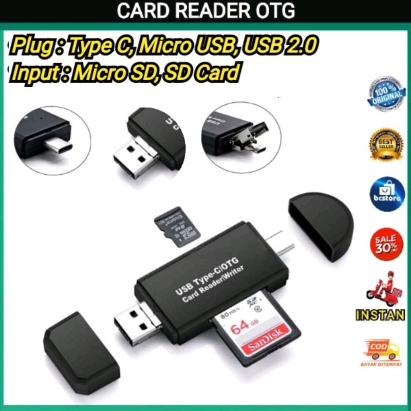 Card Reader OTG USB 2.0 Micro Type C OTG SD Card MicroSD - YC320 - XZT ...