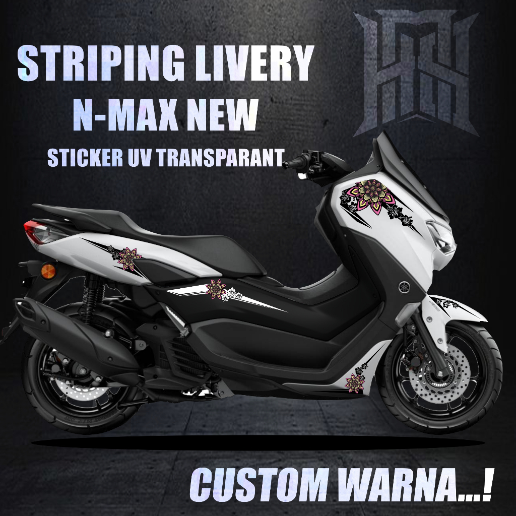 Livery NMAX STRIPING NEW ETHNIC FLOWER STICKERS | Shopee Philippines