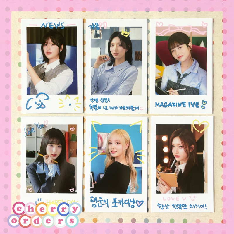 Ive Polaroid Photocard : 2nd Fanmeeting MAGAZINE IVE Yujin Gaeul Rei Wonyoung Liz Leeseo ...