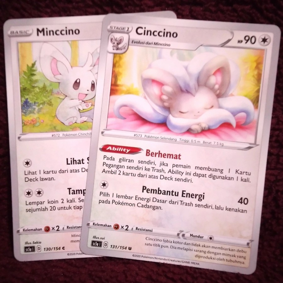 Cinccino + Zinccino (a pair) sc1a - Pokemon TCG Indonesia | Shopee Philippines