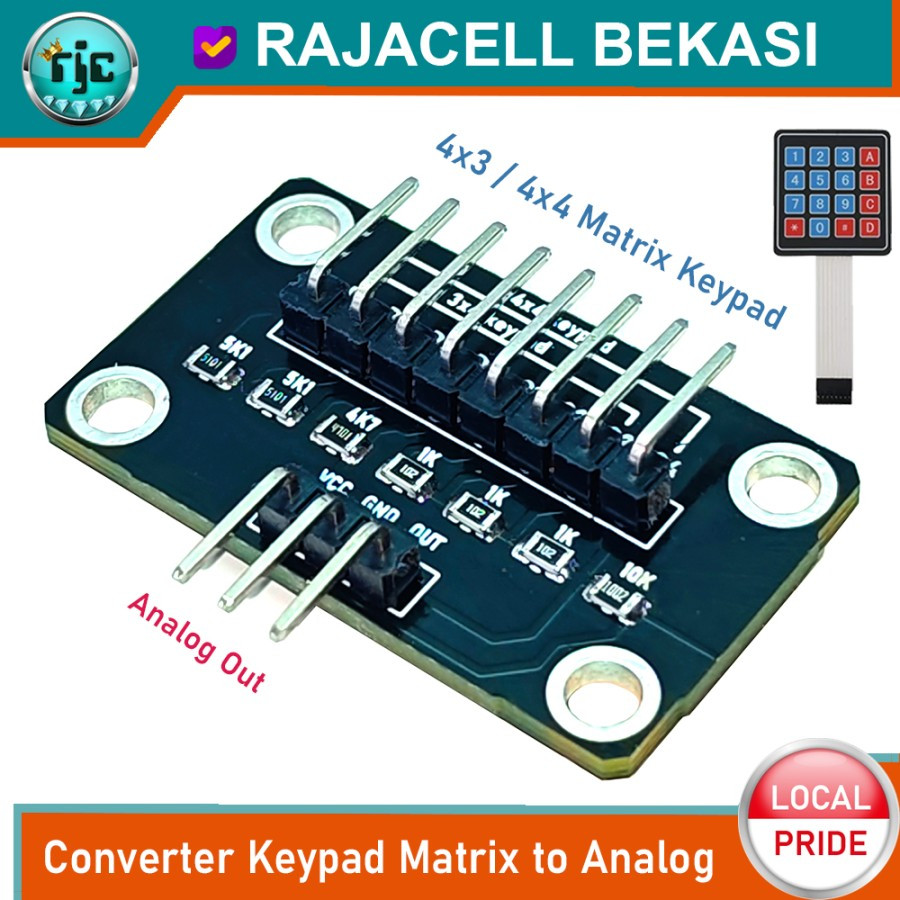 Module Converter Keypad Matrix 4x4 4x3 to Analog Out 1pin GPIO Arduinoo Saver | Shopee Philippines