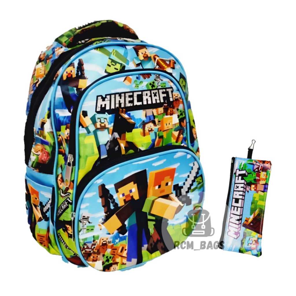 Rcm_bag CHILDREN'S SCHOOL BACKPACK // PRIMARY SCHOOL BOYS // MINECRAFT ...