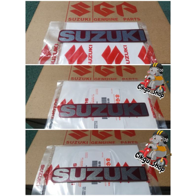 MERAH Matte Red, Red Heart Suzuki Emblem Sticker, 100% Original SGP ...