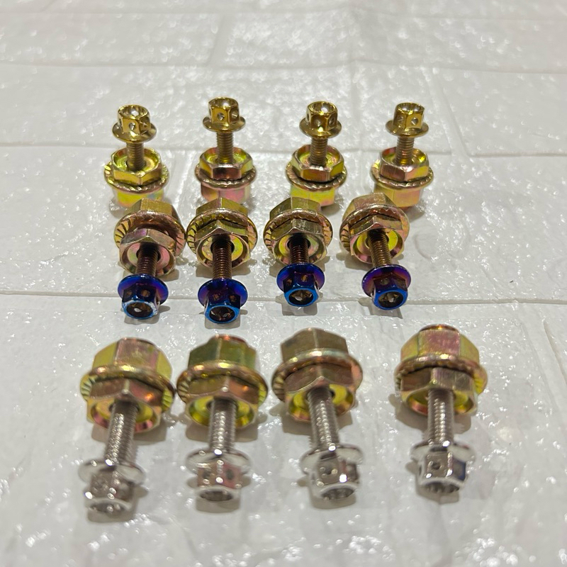 Probolt FLOWER VISOR STAINLESS Bolt PLUS ANTI-Break Nut NMAX LEXI PCX ...