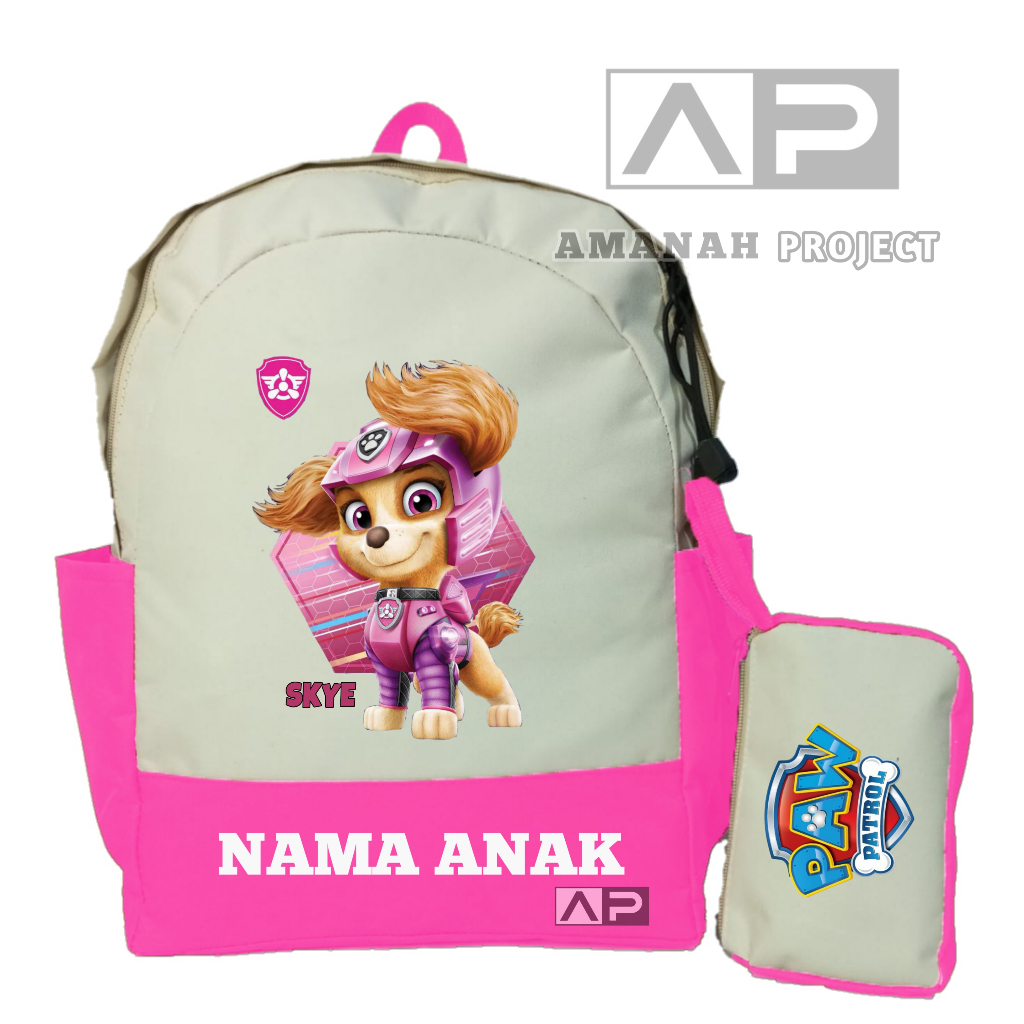 Custom Elementary & Kindergarten School Children's Backpack with Paw ...