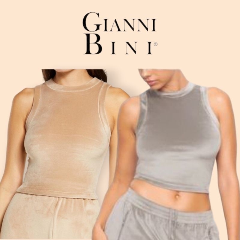 Gianni bini velvet crop tank | Shopee Philippines