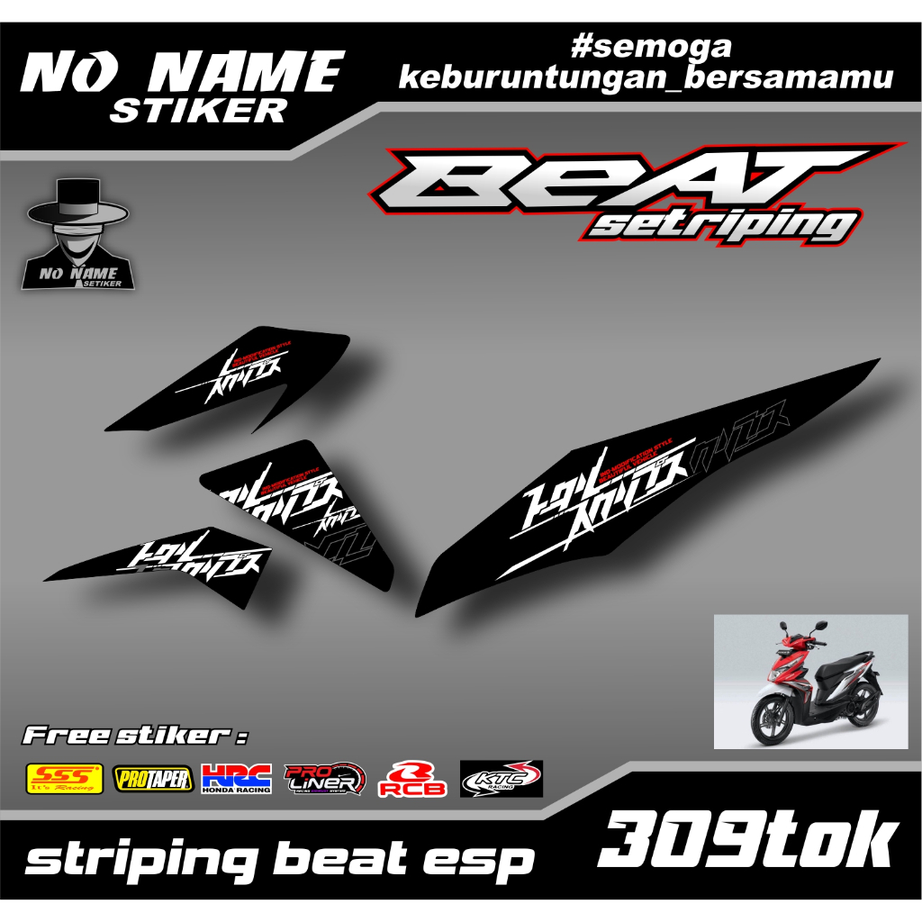 Striping Stickers Beat FI Stickers (309tok) 2013-2015 Variations - honda Motorcycle Stickers ...