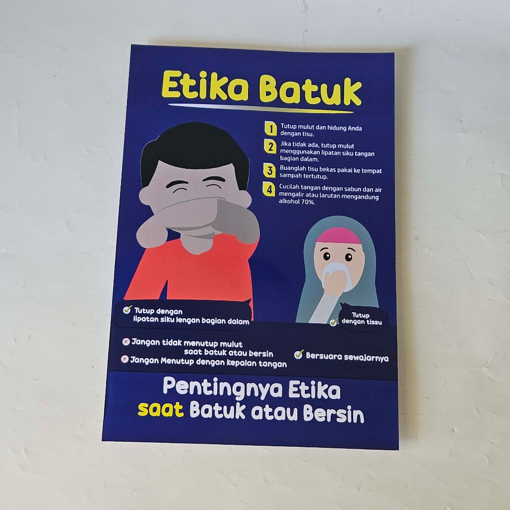Health Posters, 2021 Cough and Sneezing Ethics Posters, Glossy ...