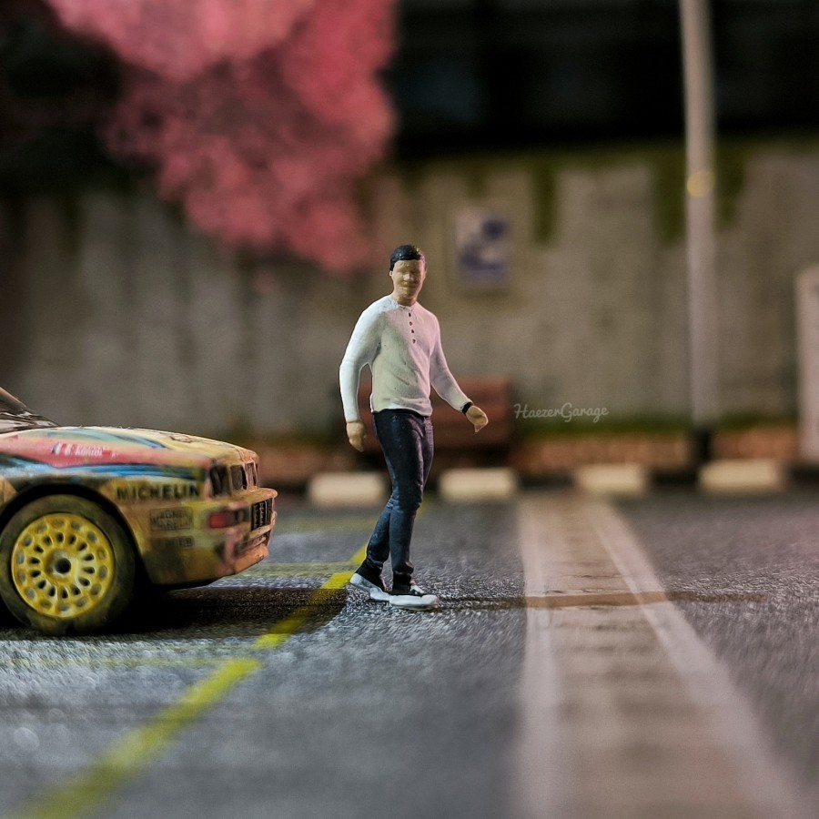 Hg Figure Casual Man Walking Scale 1/64 Diorama American Guy Miniature ...