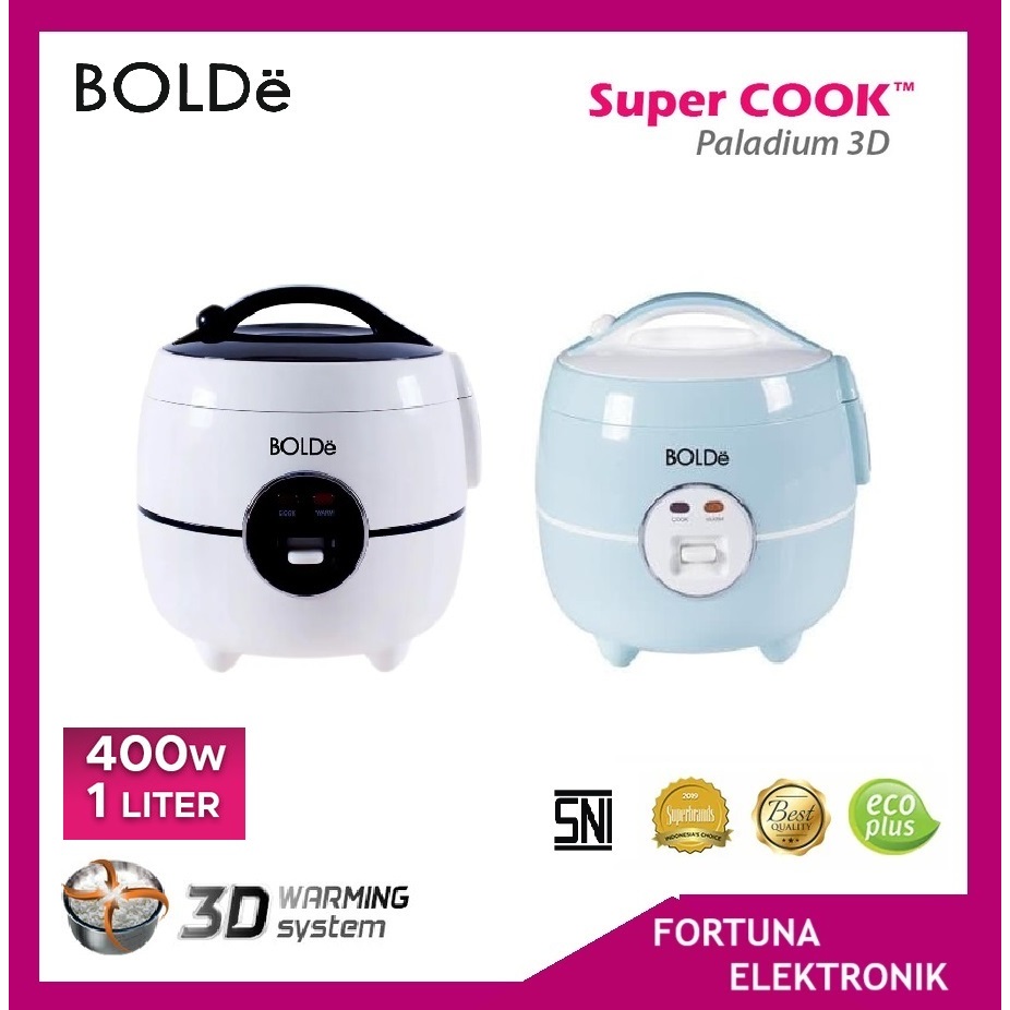PUTIH Bolde Super Cook Palladium ECO Rice Cooker 3 in 1 Capacity 1 ...