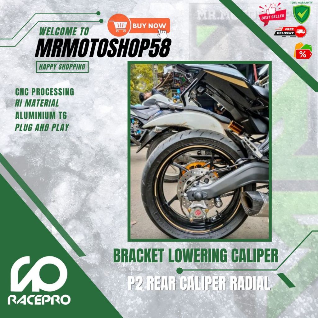 Rear Caliper Bracket ZX25R Caliper Bracket 2P NEW NINJA 250 Z250 R25 ...