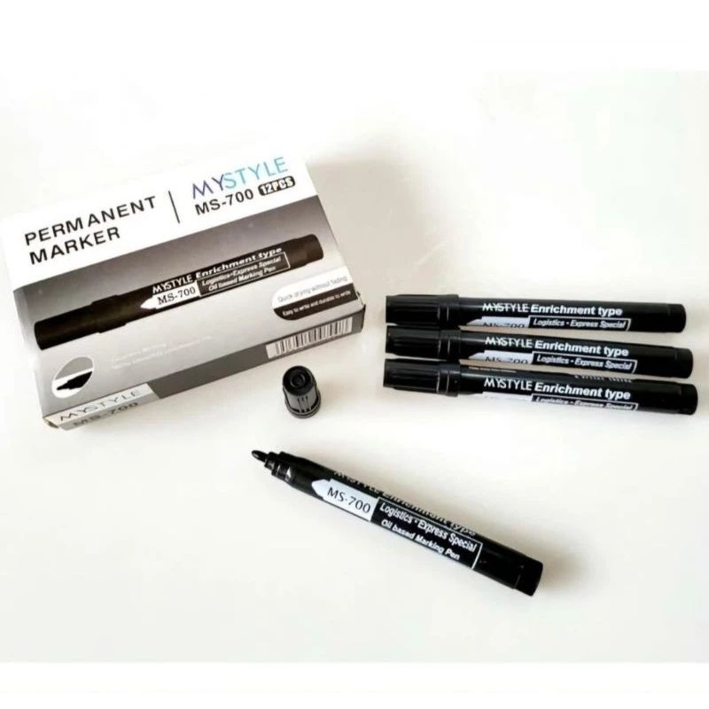 Permanent Marker MYSTYLE MS-700 (12pc) | Shopee Philippines
