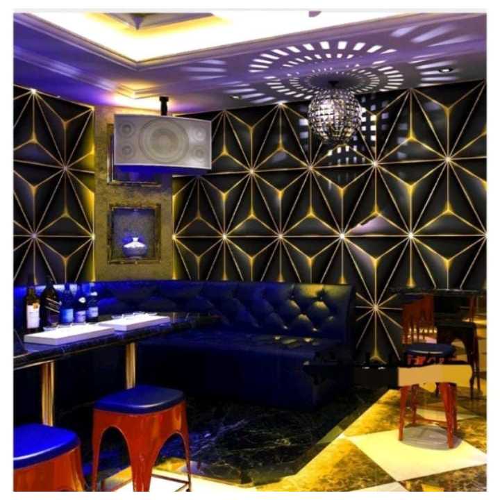 Wall WALLPAPER // 3D GEMS MOTIF STICKER WALLPAPER SIZE 45 CM X 9-10 ...