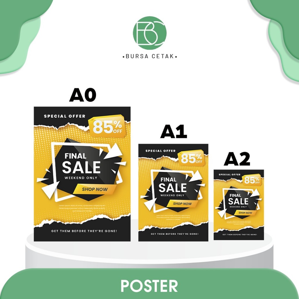 BURSA PRINTING - Print Size Posters / Print Custom Poster Prints in A0, A1 and A2 sizes | Shopee ...