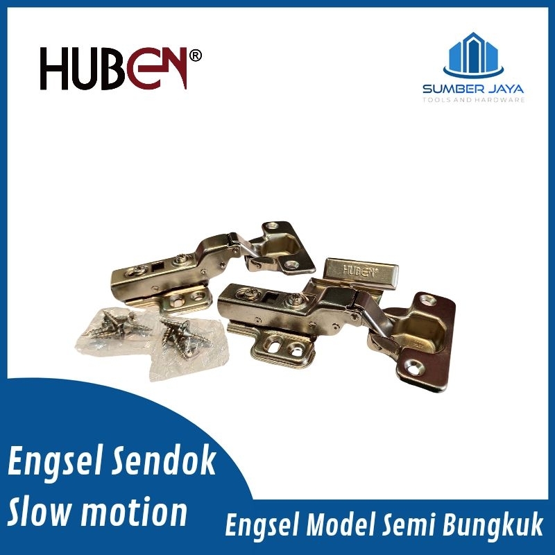 Hinge Spoon hinge cupboard slow motion huben semi-bunch model | Shopee ...