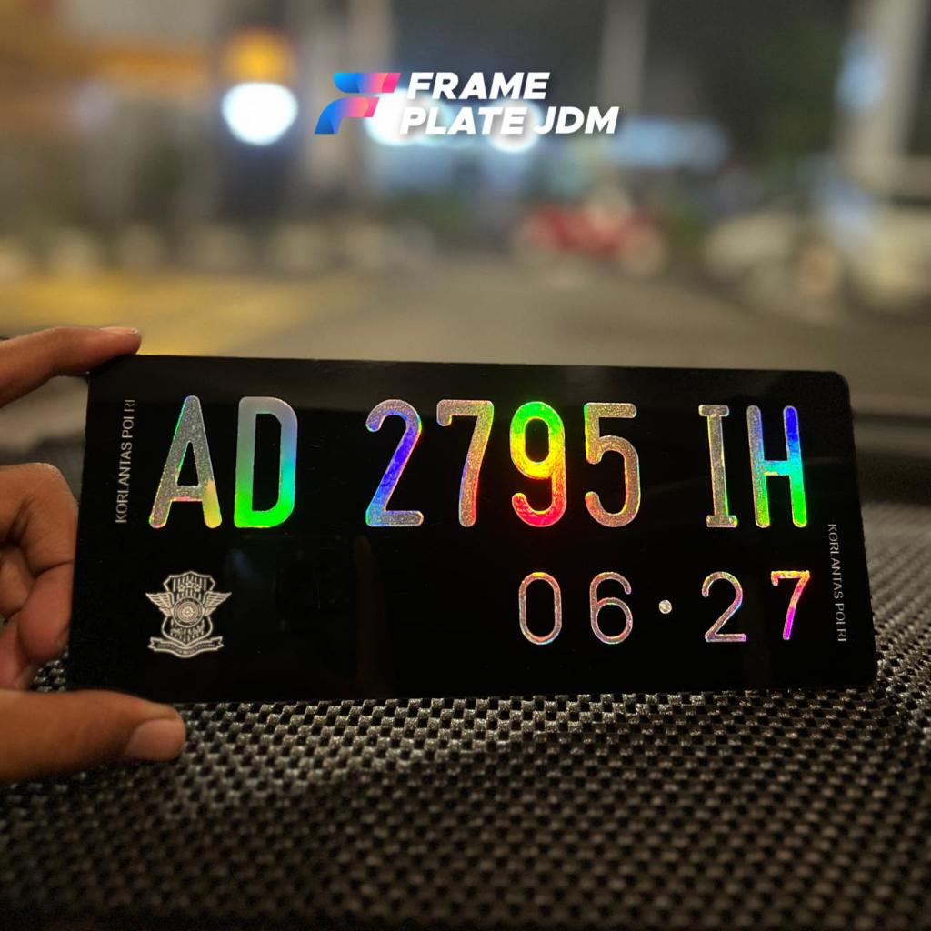 (One Set) Acrylic Motorcycle Number Plate Hologram/Standard Font | Jdm ...