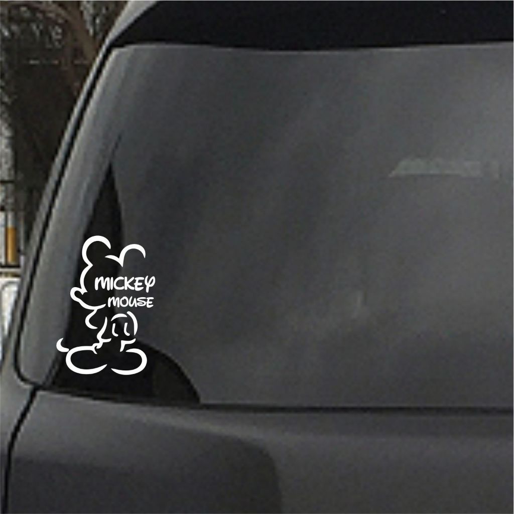 Sindeh Graphite cutting cute mickey mouse back view car sticker / car ...