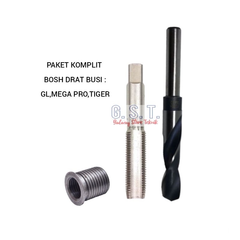 MATA Complete Package of Tap Drill Bits Set Bosh Drat Sok Drat Spark ...