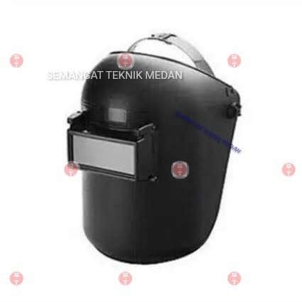 HITAM Welding SHIELD HELMET HEAD WELDING MASK BLACK DARK HALF FACE ...