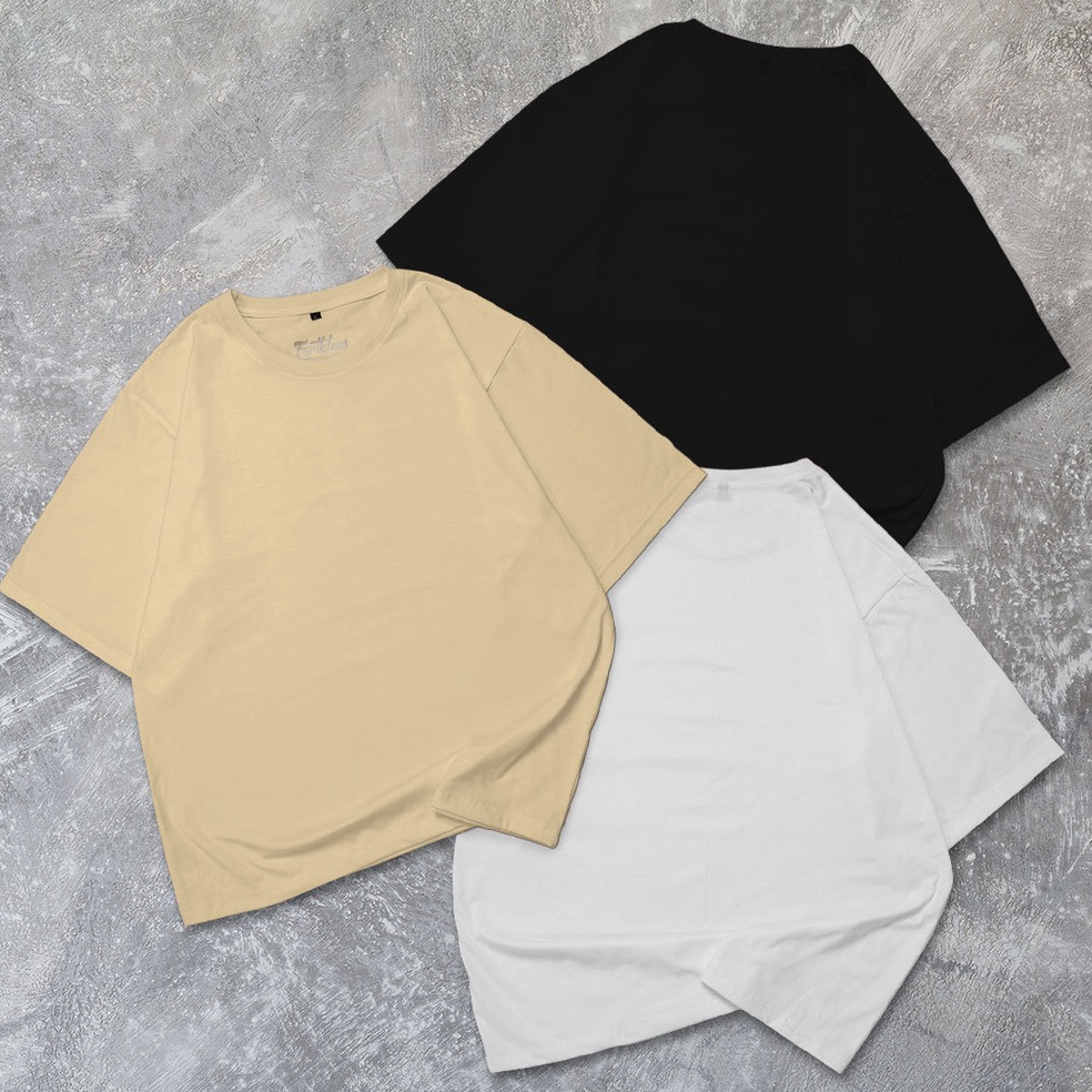 KATUN CODE N27E FortKlass Oversized Plain T-Shirt Men's Premium Cotton ...