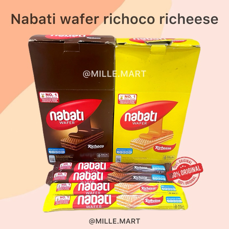 [1 Pack CONTAINS 20 PCS] WAFER NAPANI CHOCOLATE CHEESE RICHOCO RICHEESE ...