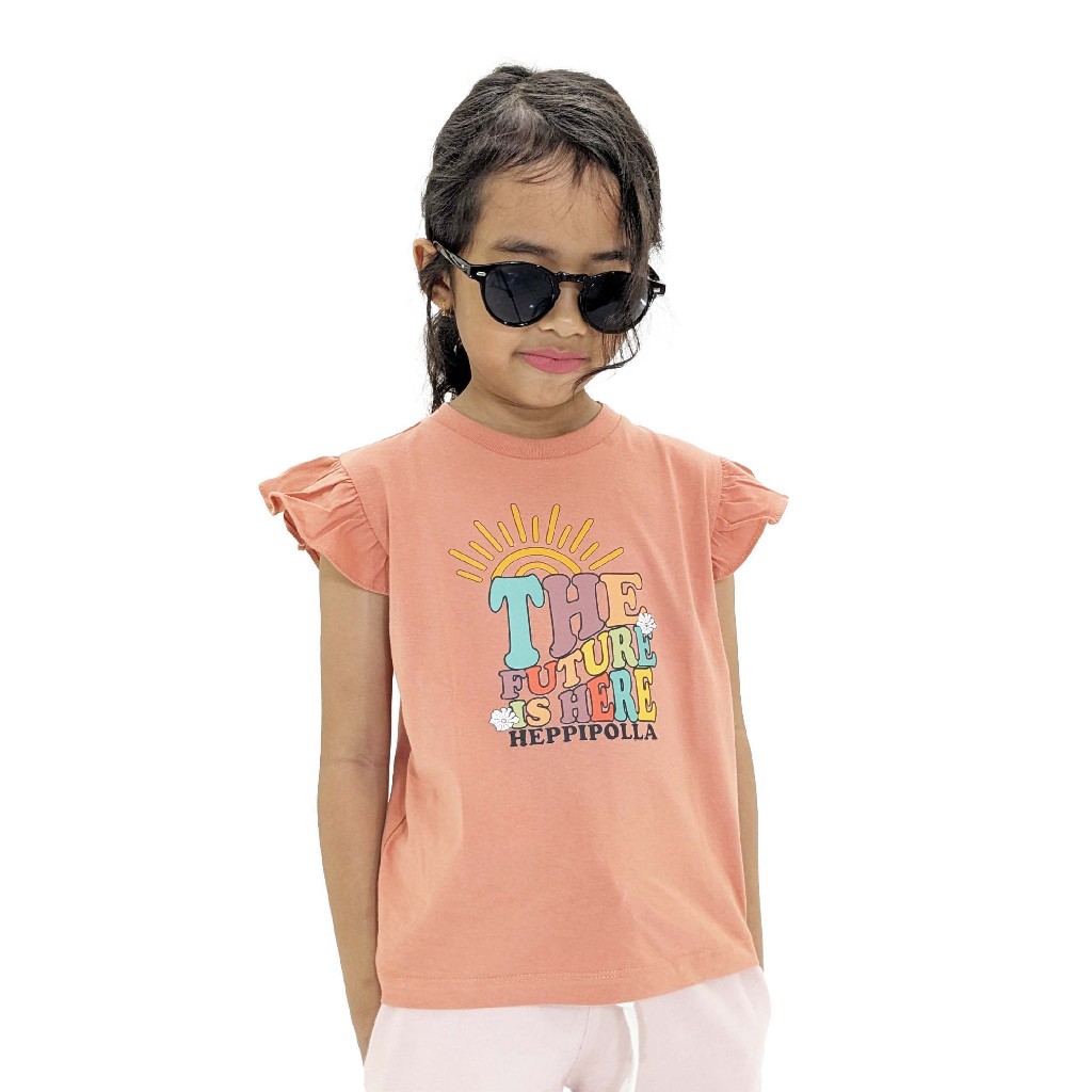 Girls' Ruffle T-shirt Combed 24s girls' t-shirt | Shopee Philippines