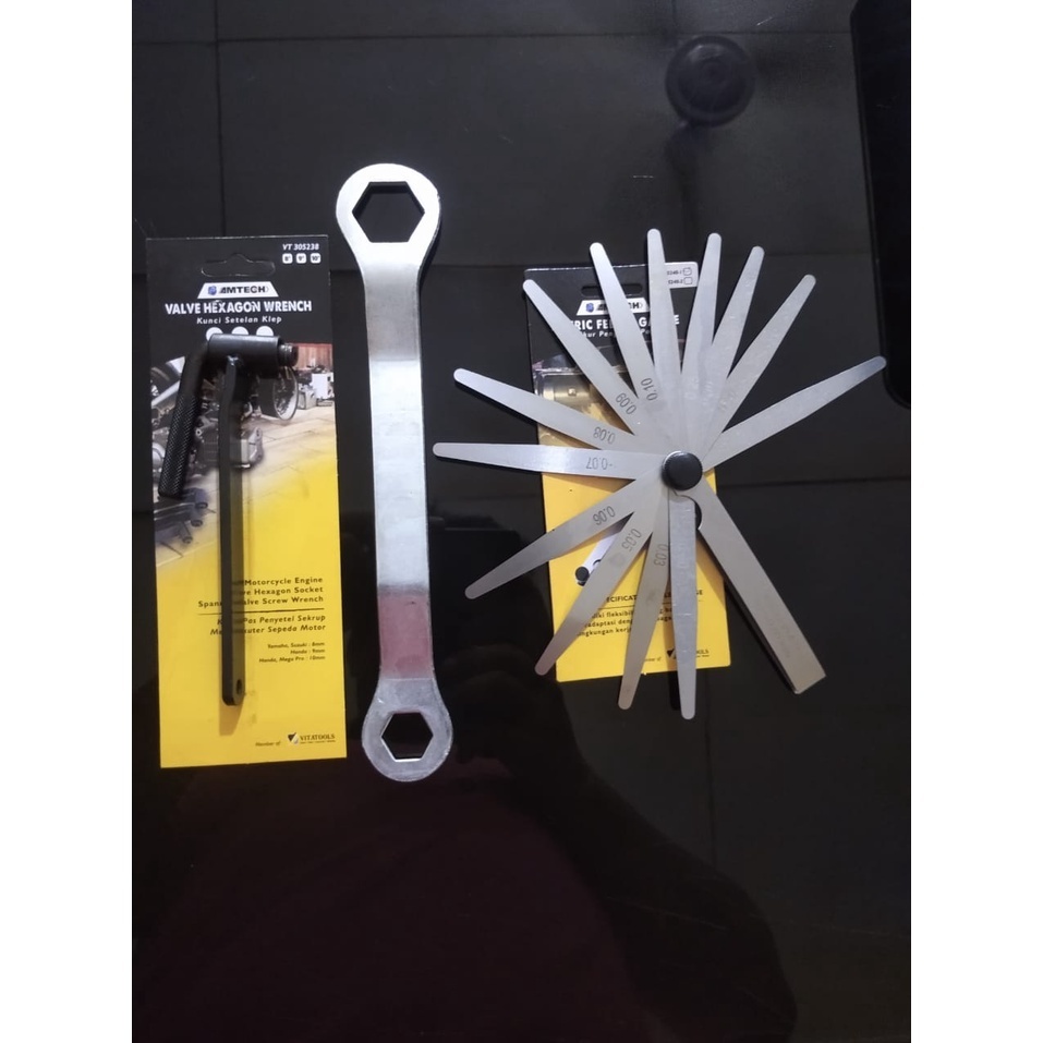 Motorcycle valve adjustment tool / 17x24 key / Feeler Gauge / Valve Set ...