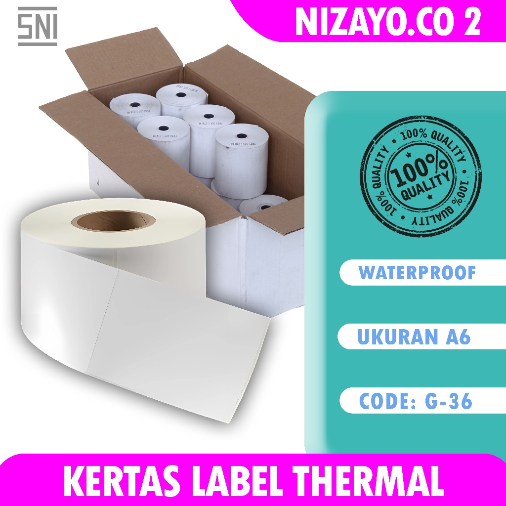 Thermal Receipt Sticker Labels 100x150 mm / 100 x 150 mm / 100x150mm ...