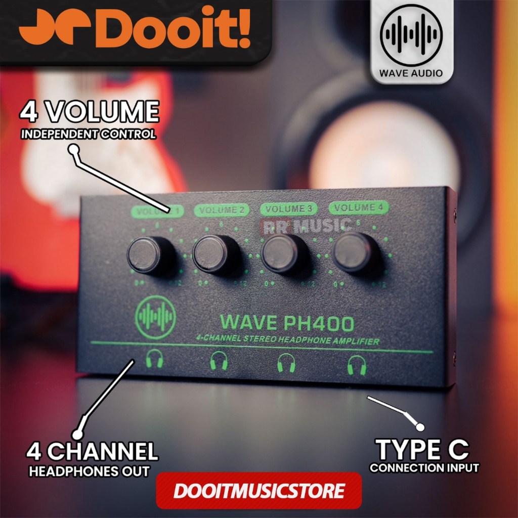WAVE PH400 PH 400 PH-400 Headphone Amplifier High Performance - 4 Channels | Shopee Philippines