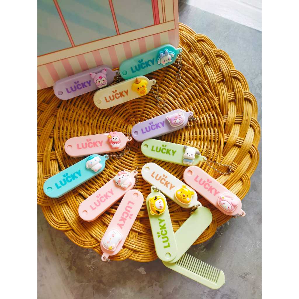 Kuromi SANRIO Folding PLUS Glass Comb - MINI Pocket FLIP Comb MELODY ...