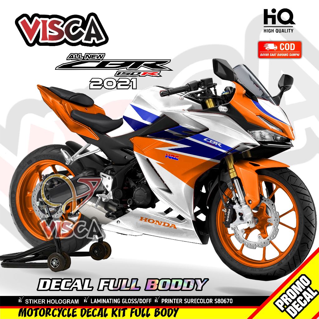 Cbr 150R 2021 Full Body Decal Sticker / Striping CBR 150 R 2021 ...