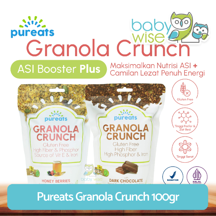 Pureats Granola Crunch 100gr - Breast Milk Booster Plus Healthy ...