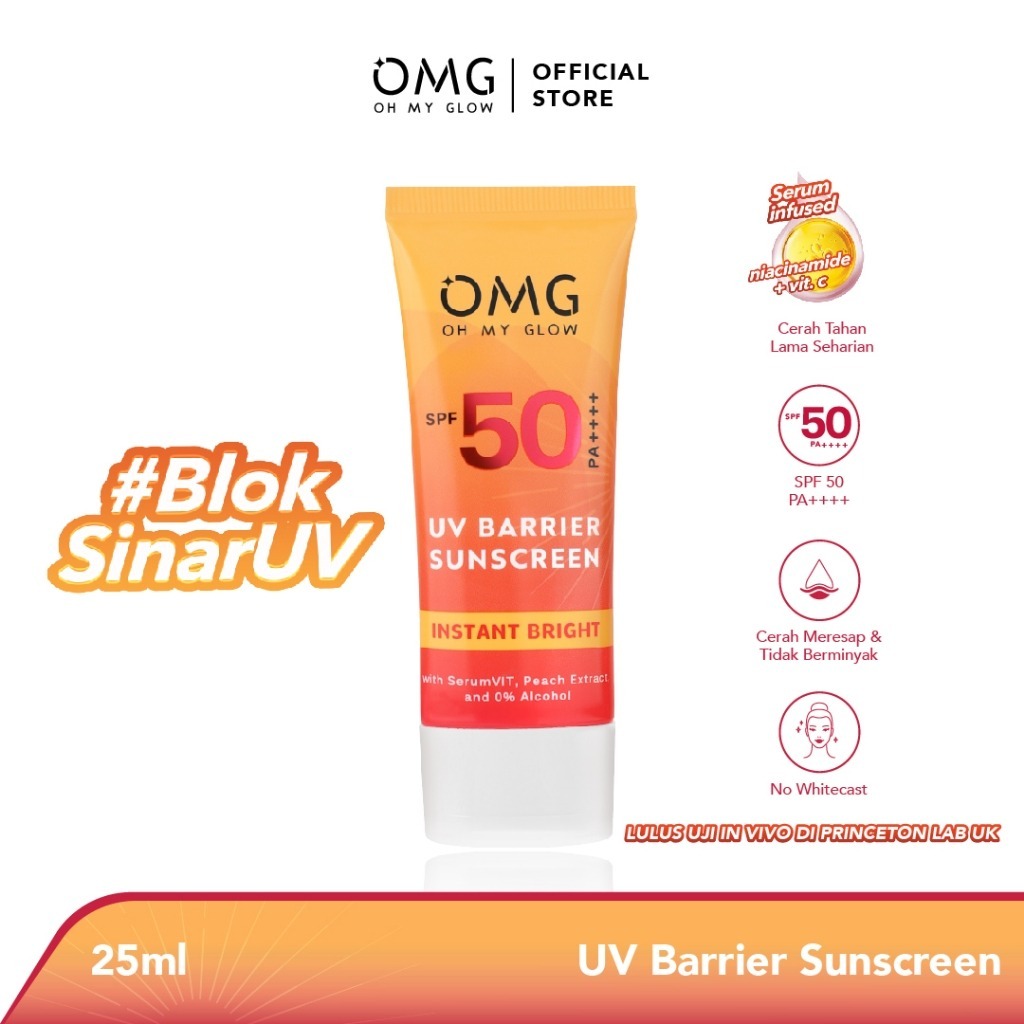 Omg Oh My Glow UV Barrier Sunscreen SPF 50 PA++++ Instant Bright ...