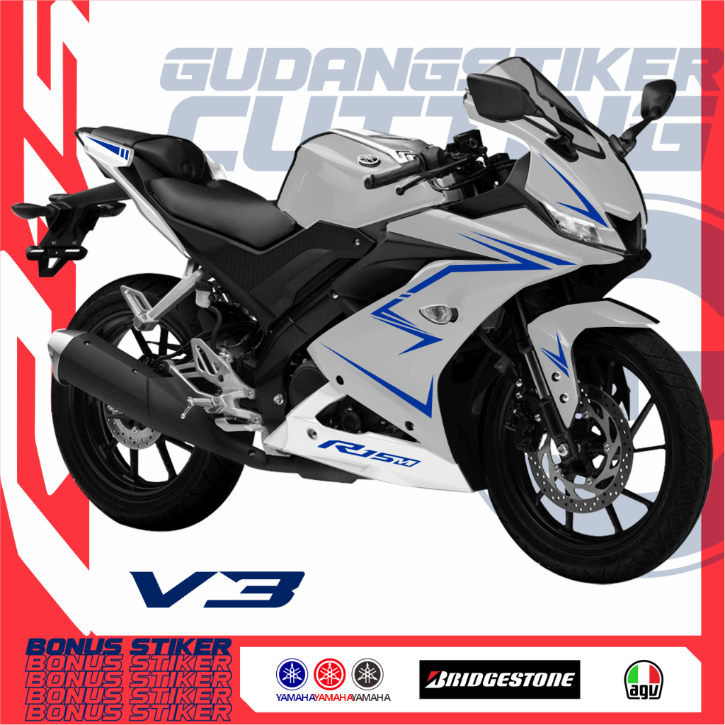 Striping CUTTING R15 V3 YAMAHA Sticker Trim Motorcycle Accessories ...