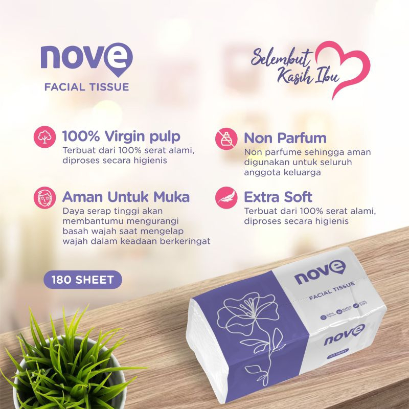 Nove Facial Tissue 180 sheets 2 ply | Shopee Philippines