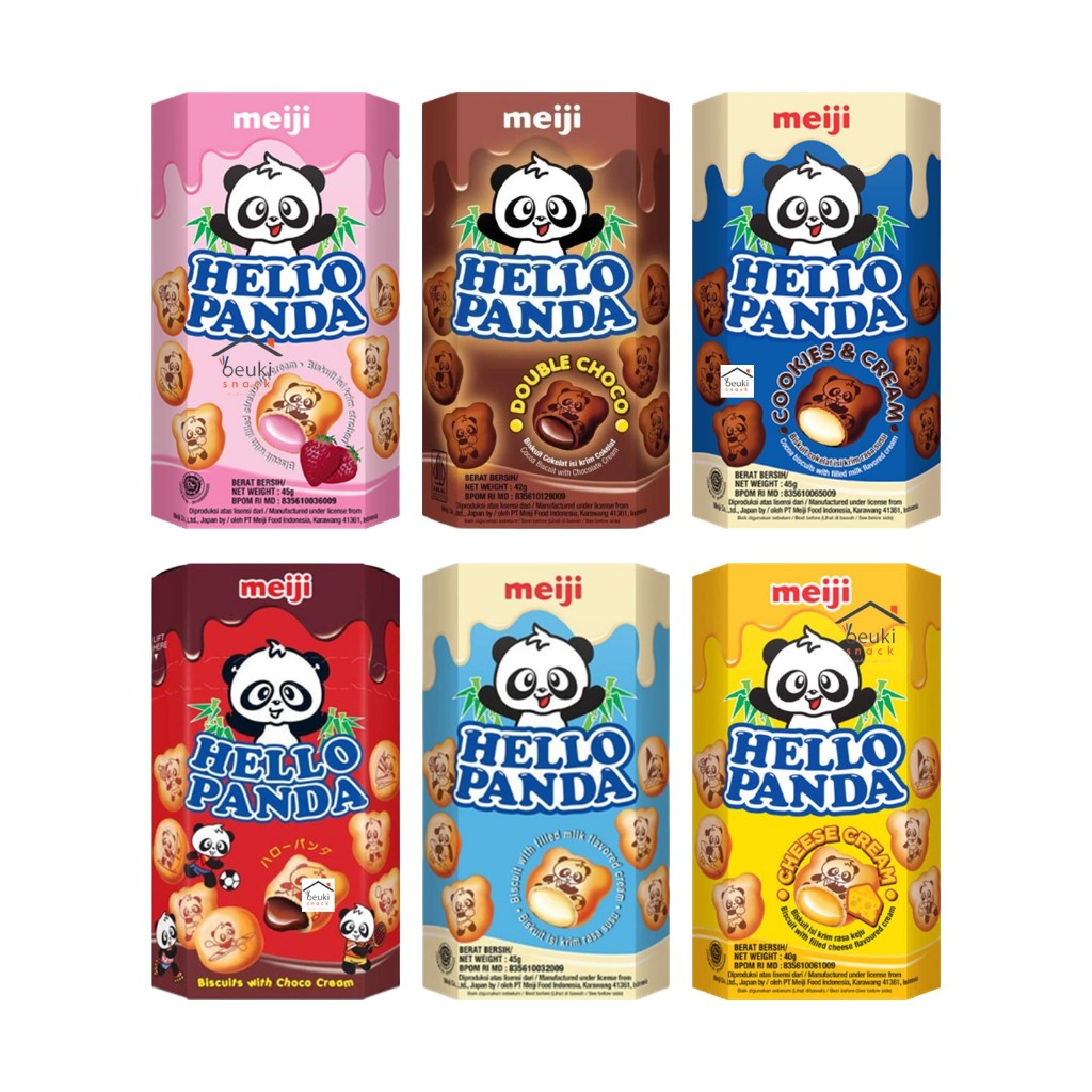 Hello Panda Panda Panda Shaped Biscuits Various Flavors Choose from | Shopee Philippines