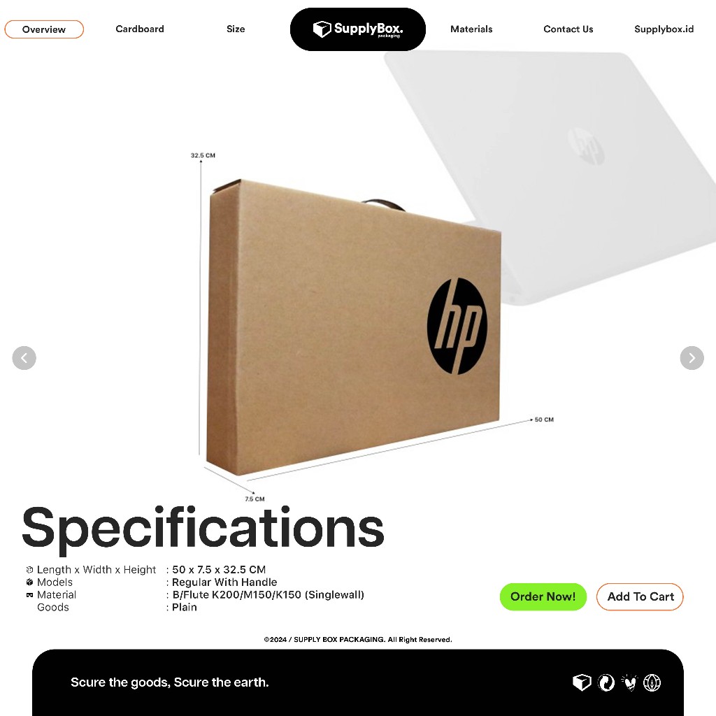 Box LAPTOP HANDLE HP 50x7.5 x 32.5 CM | Laptop Box | Laptop Box ...