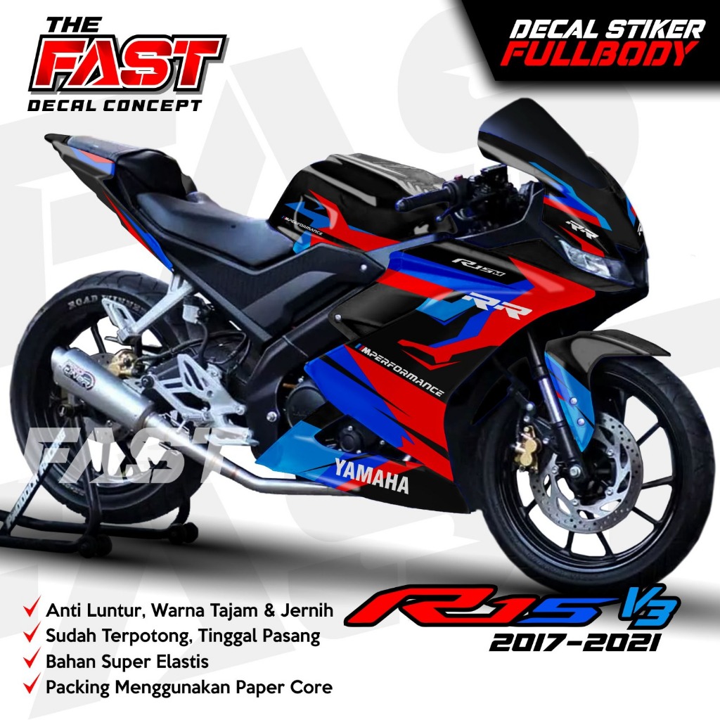 DECAL STICKER R15V3 FULLBODY STICKER YAMAHA R15V3 COOL DECAL STICKERS ...