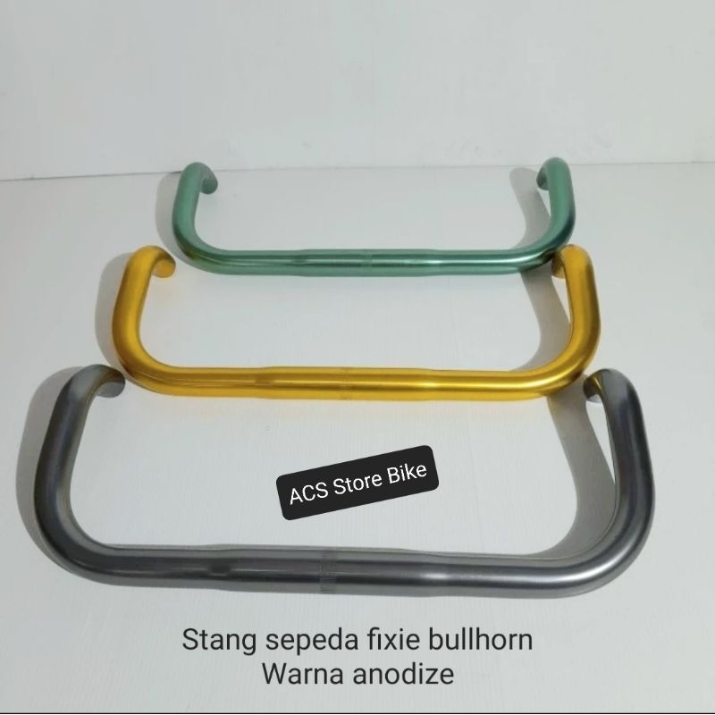 HITAM HIJAU Fixie BULLHORN ALLOY HANDLEBAR 25.4 FIXIE Bike HANDLEBAR ...