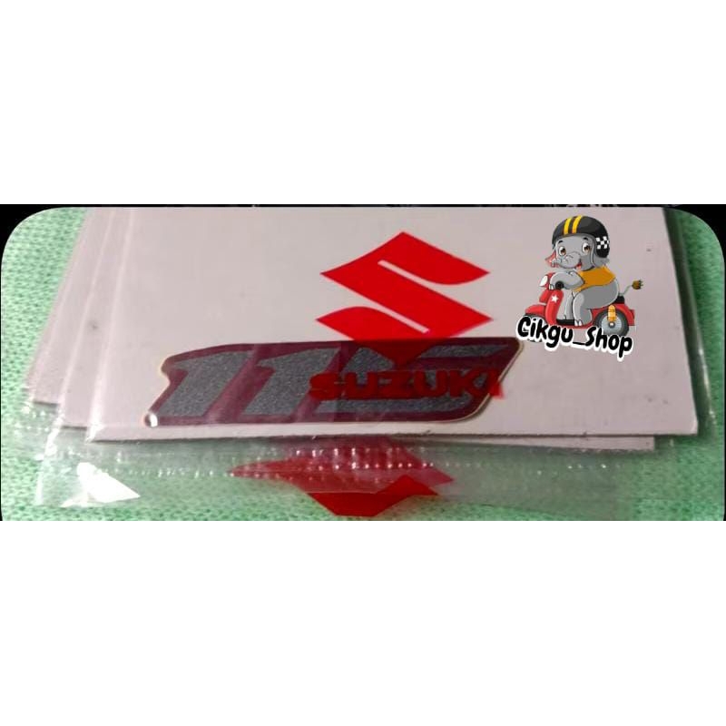 MERAH Emblem Sticker with writing 115 suzuki NEX 2 Doff Red original ...