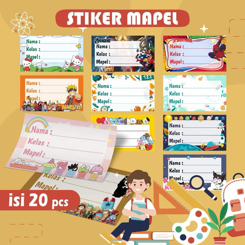 Wordgift CONTENTS 20 PCS Mapel STICKERS latest design Custom Textbook ...