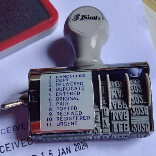 Shiny Stamp S-70 S70 (Office Stamp - Date) Paid Received Canned Copy Delivered Duplice Entered ...