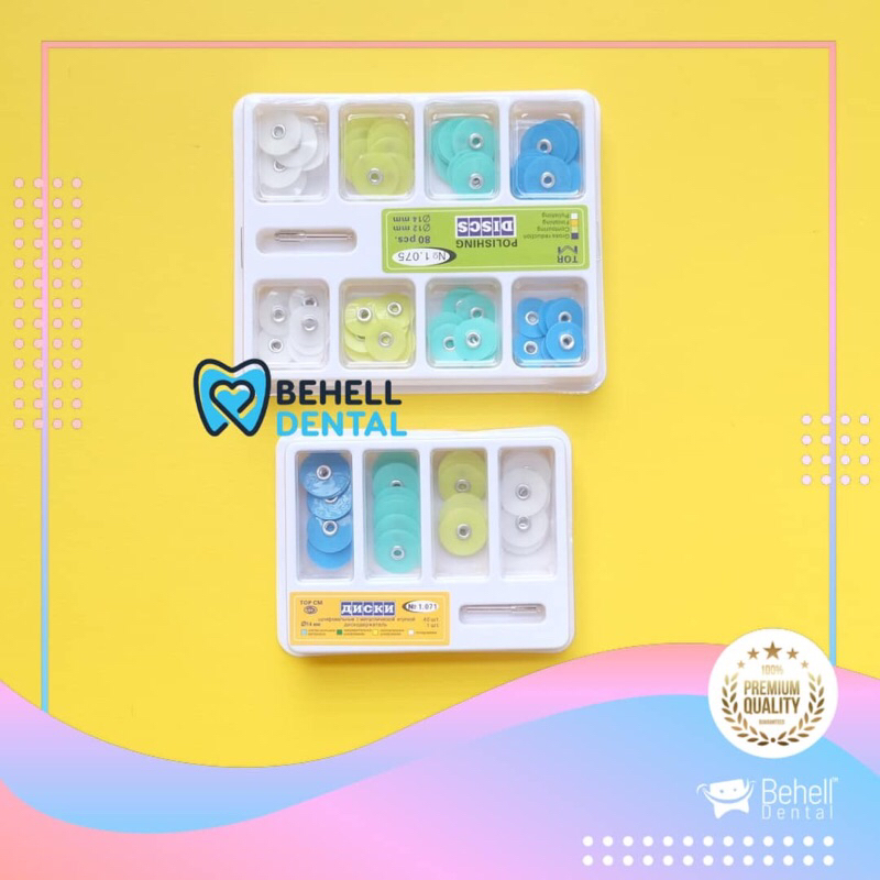 POLI Tor poly disk 80Pcs Finishing Teeth Disc Polishing Strip Mandrel ...