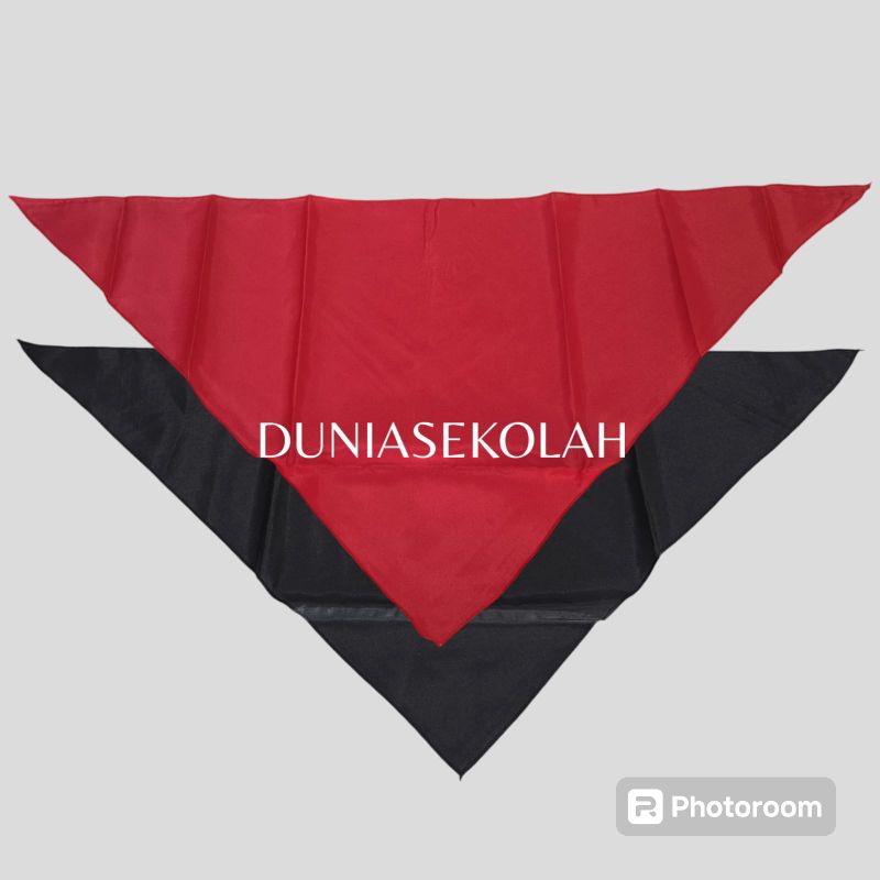 MERAH HITAM Plain Red Black Triangle Scarf Slayer Scout Scarf Slayer ...