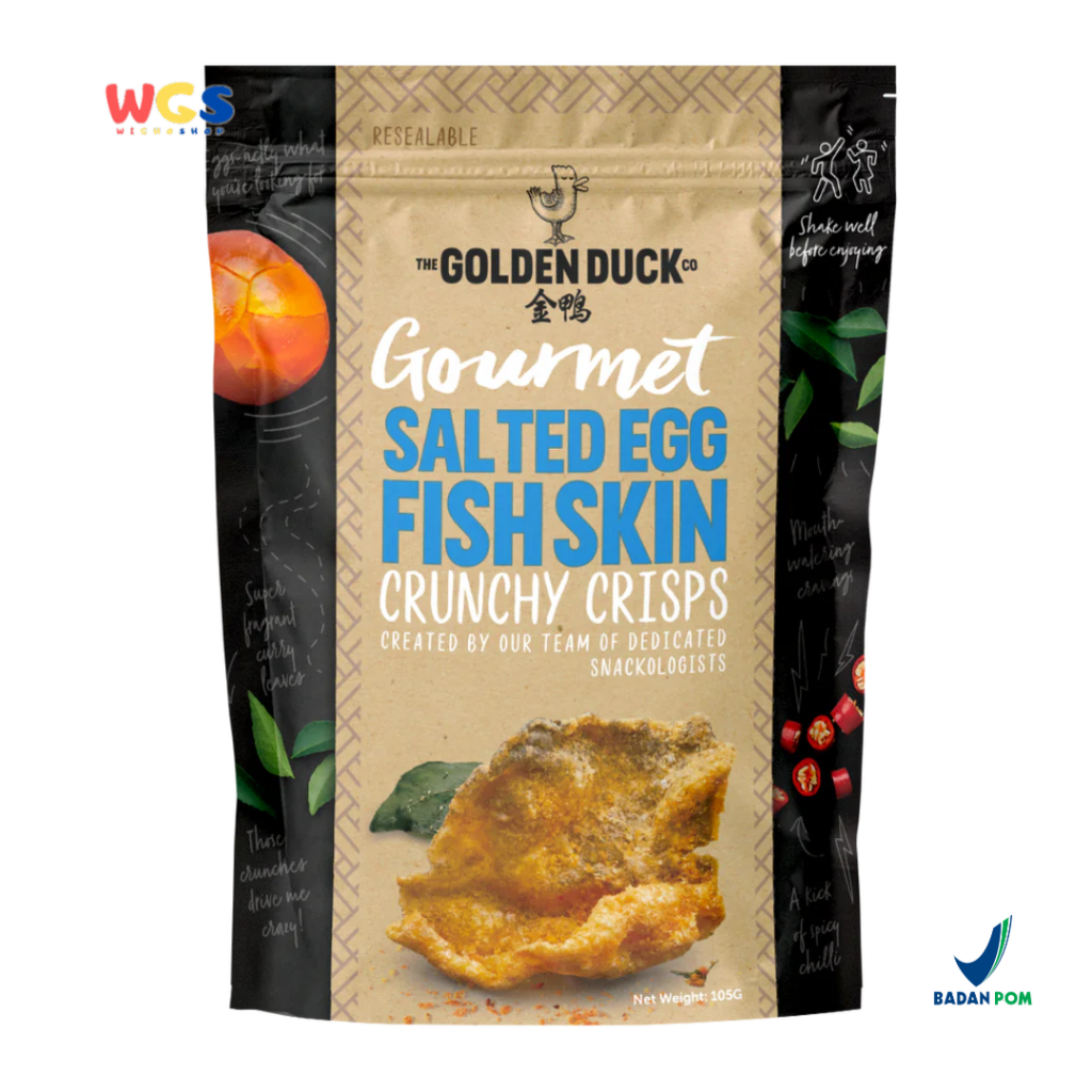 Golden Duck Gourmet Salted Egg Fish Skin Crunchy Crisps 80g Shopee