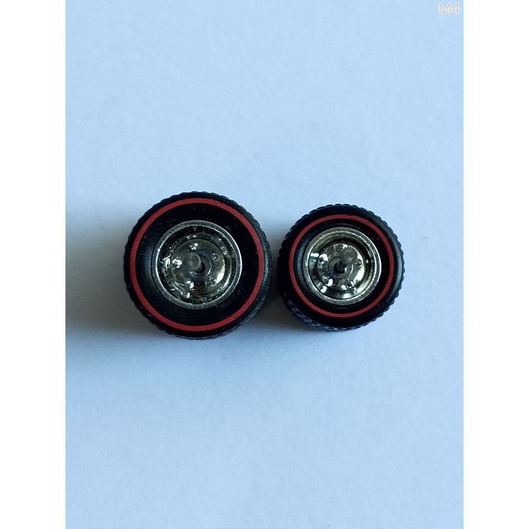MERAH Real Riders Hot Wheels Chrome Rubber Tires Red Trim 1012 Short ...