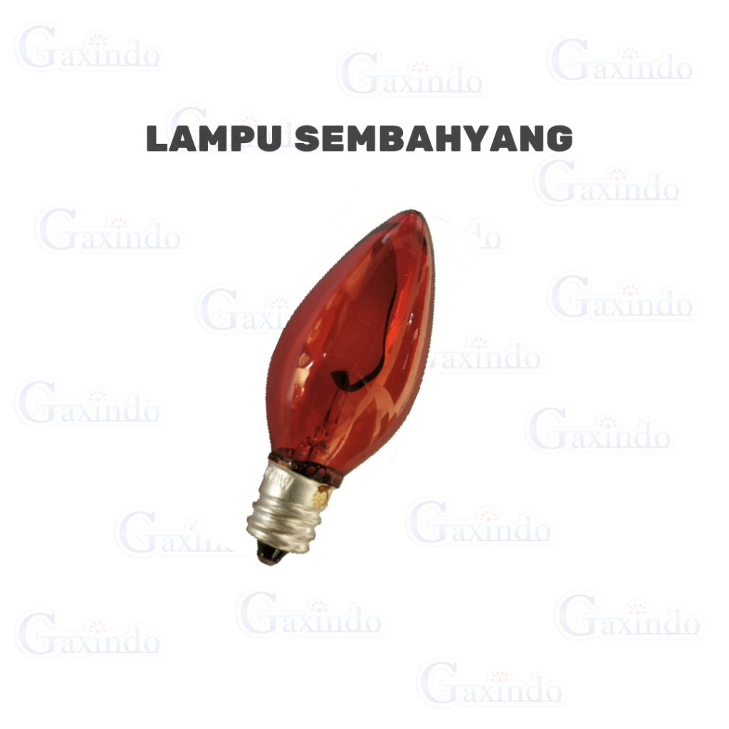 MERAH Gaxindo L1390 E12/E14/E27 1WATT LED Prayer Light Bulb Red Fire ...