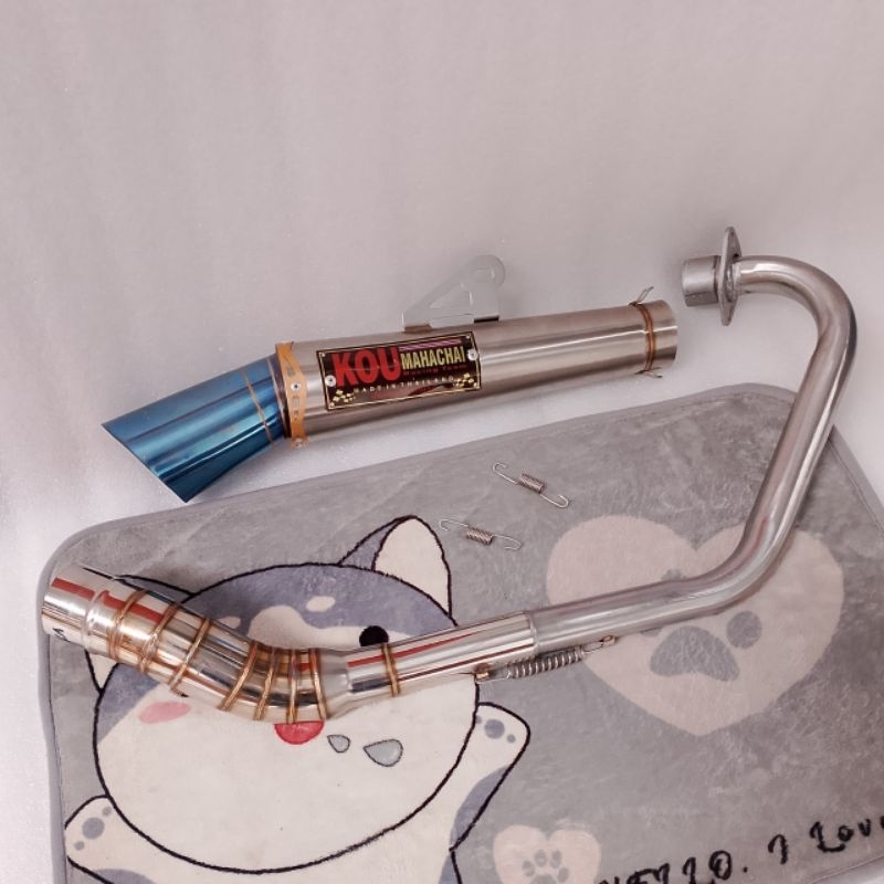 Open Canister Kou Mahacai Conical Exhaust 1 set Big elbow for Tmx 125/ ...