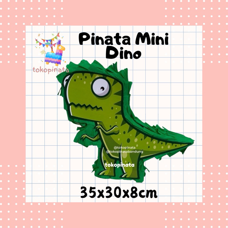Mini Dino Pinata / Mini Dinosaur Pull Pinata / Dinosaur Pullstring ...
